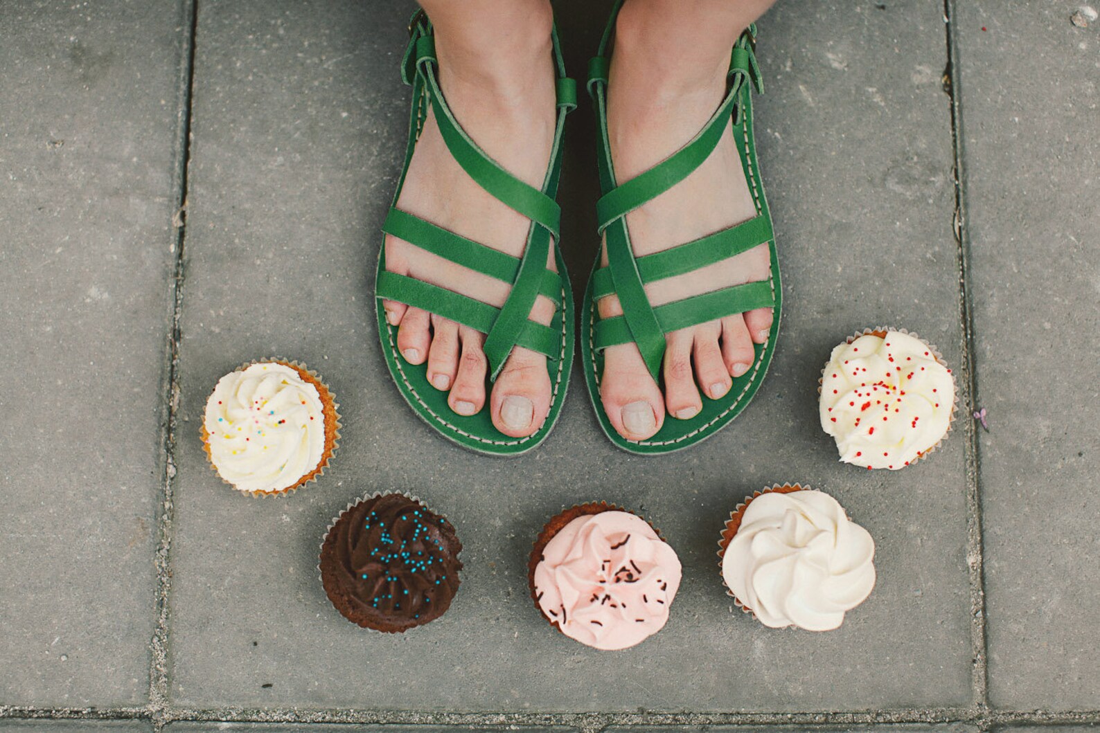 Green Sandals Genuine Leather Chartreuse Sandals - Etsy