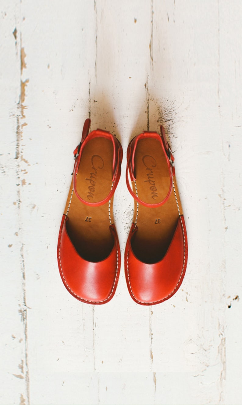 Handmade Women Sandals in Red Color Red Leather Sandals | Etsy