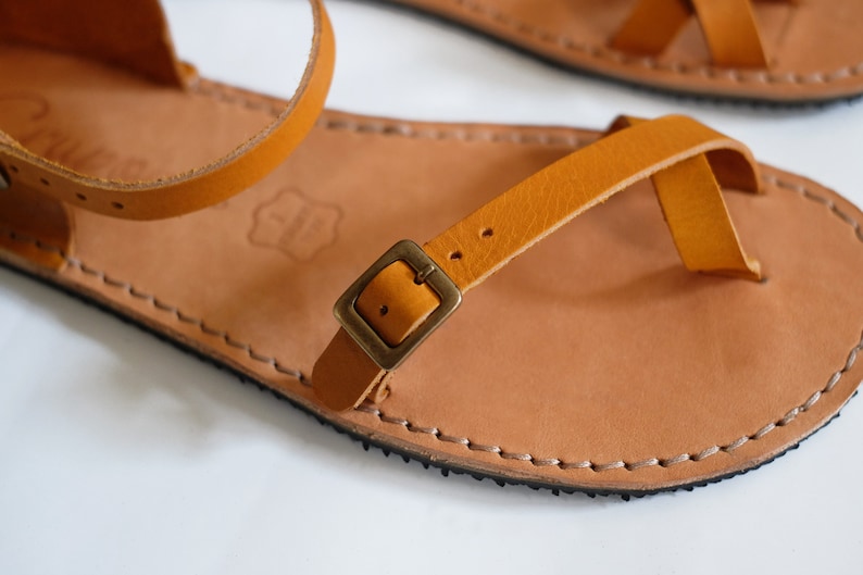Wide Toe Box Sandals Barefoot Sandals Women Lather - Etsy