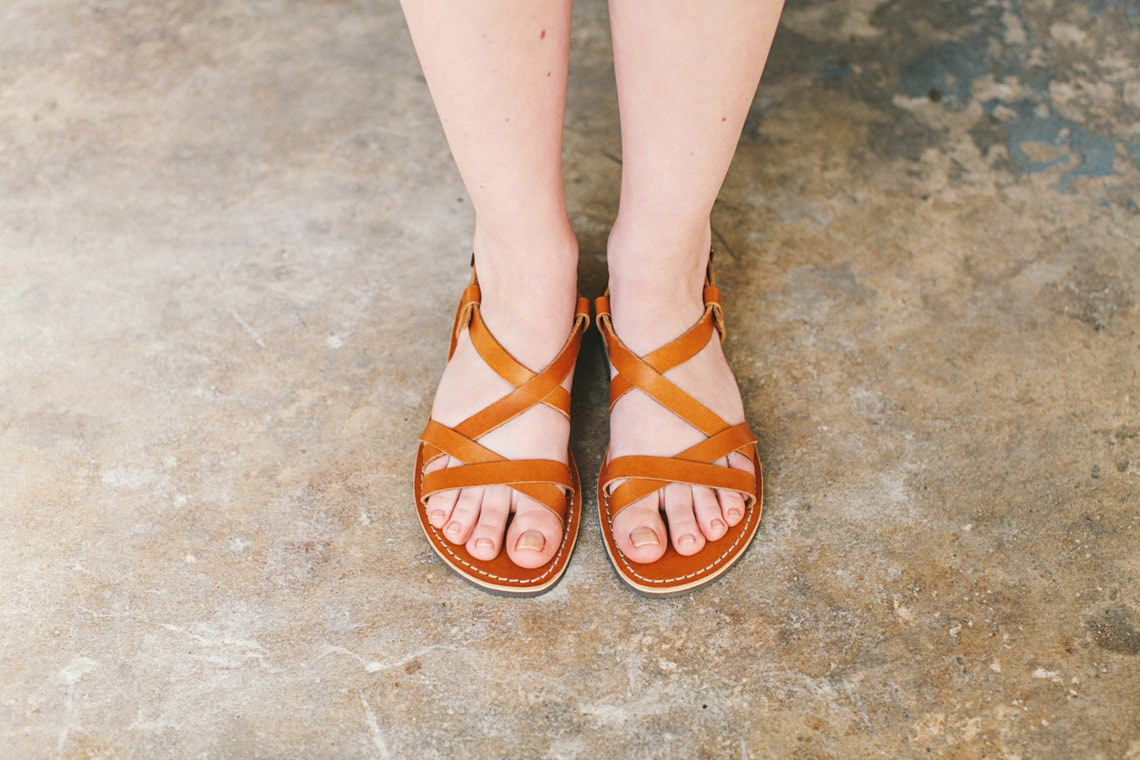 Light Brown Sandals Summer Sandals Leather Sandals in Brown - Etsy