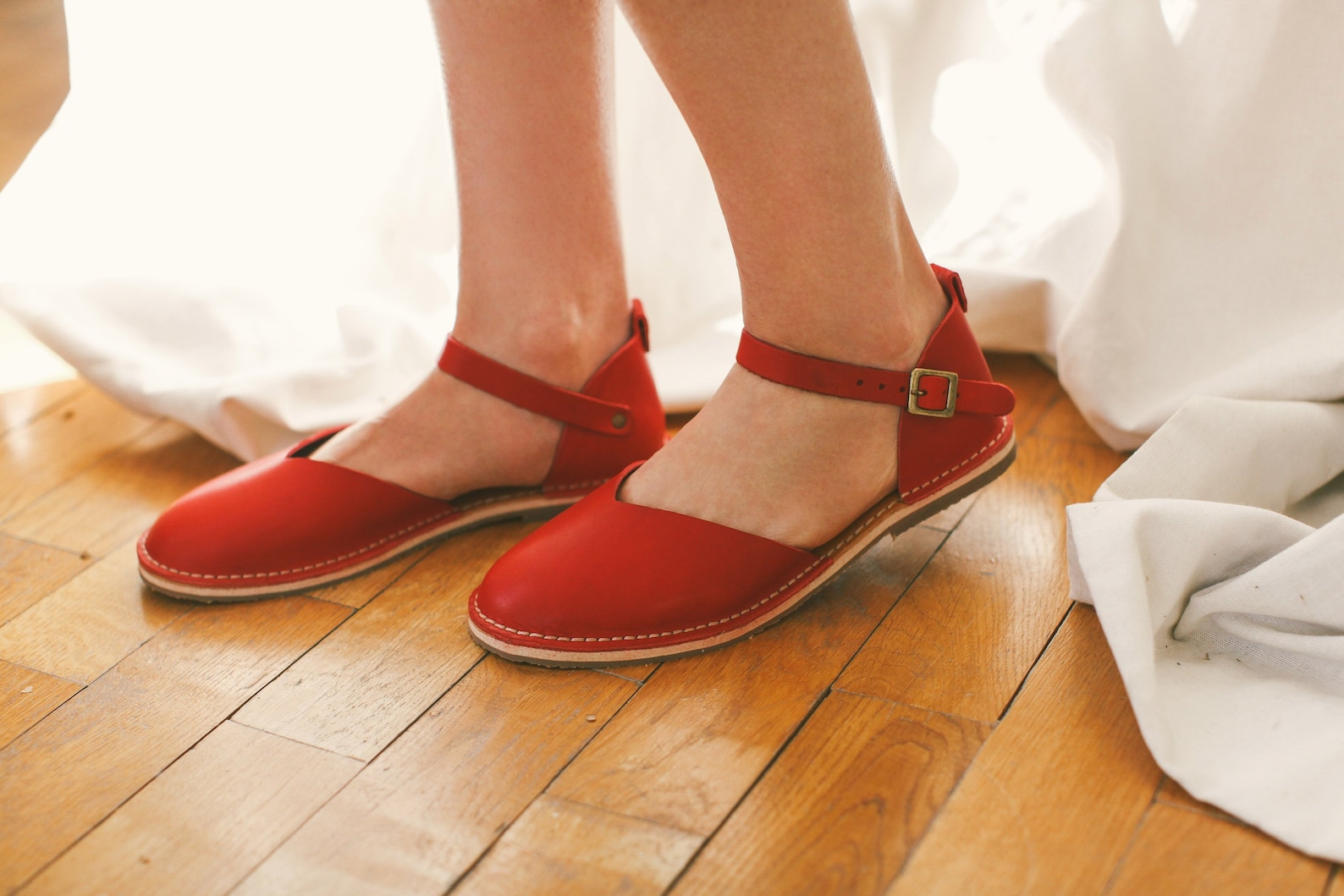 Handmade Women Sandals in Red Color Red Leather Sandals - Etsy