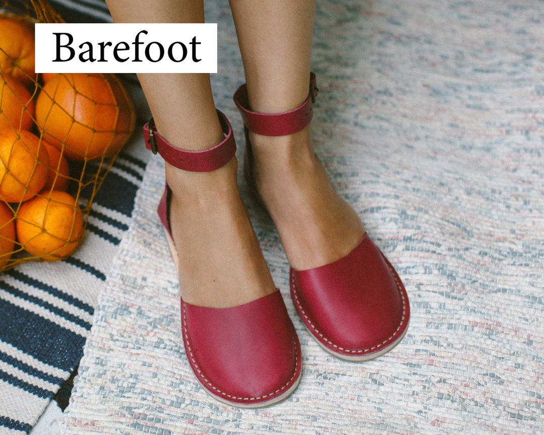 Wide Toe Box Barefoot Flats Natural Foot Shape Sandals - Etsy