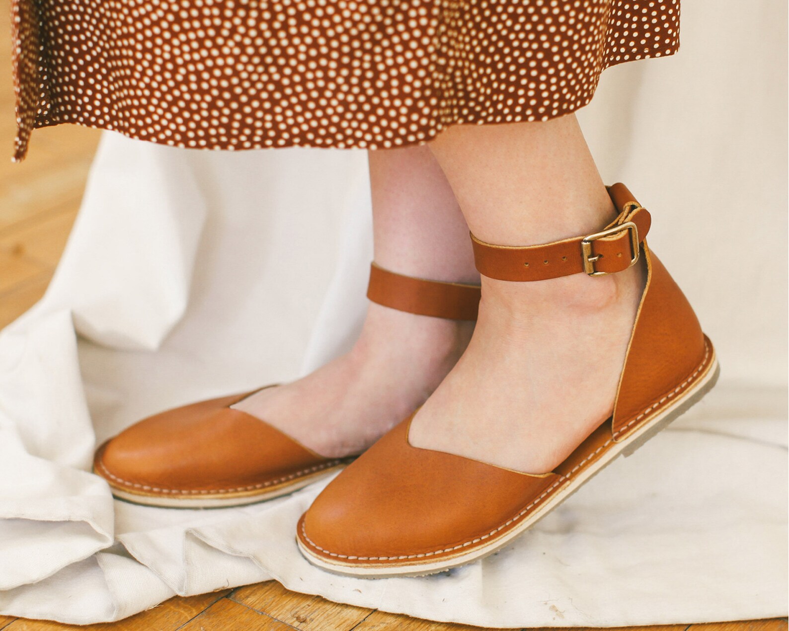 Brown Leather Sandals, Brown Sandals, Summer Shoes, Leather Flats ...