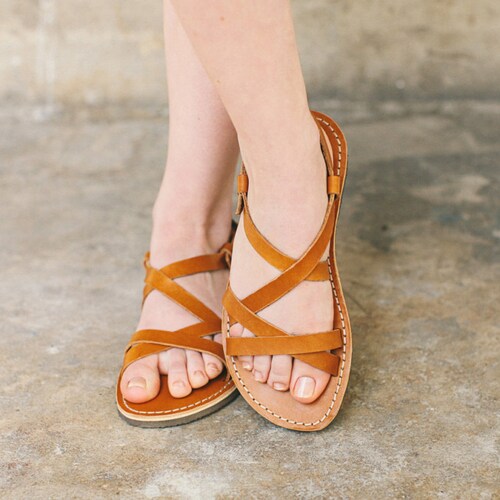 Light Brown Sandals Summer Sandals Leather Sandals in Brown - Etsy