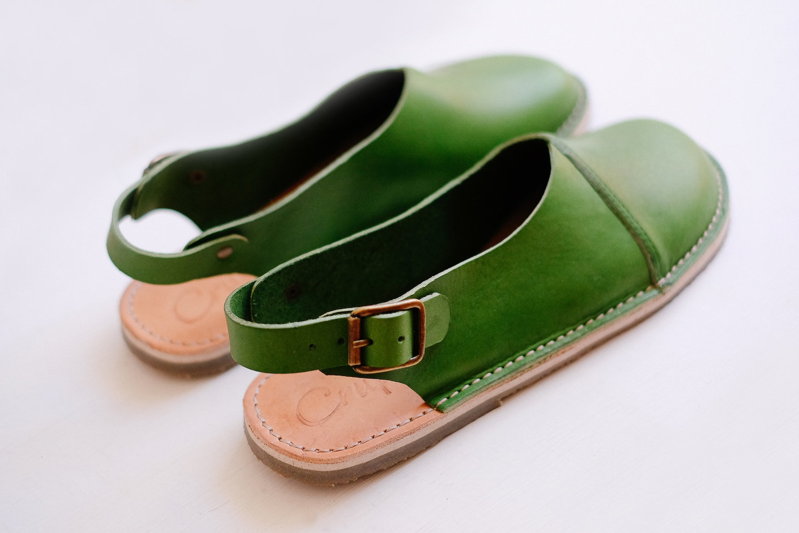 Green Sandals Slingbacks Slingback Sandals Women Sandals | Etsy