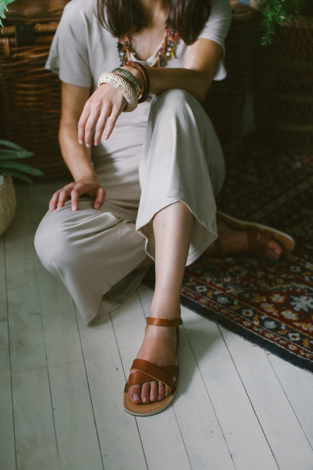 Brown Leather Women Sandals, Women Leather Sandals, Summer Sandals ...