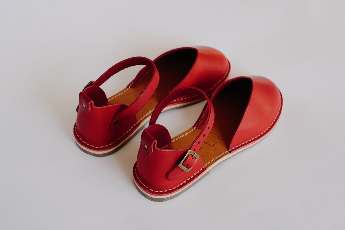 Handmade Women Sandals In Red Color Red Leather Sandals | Etsy