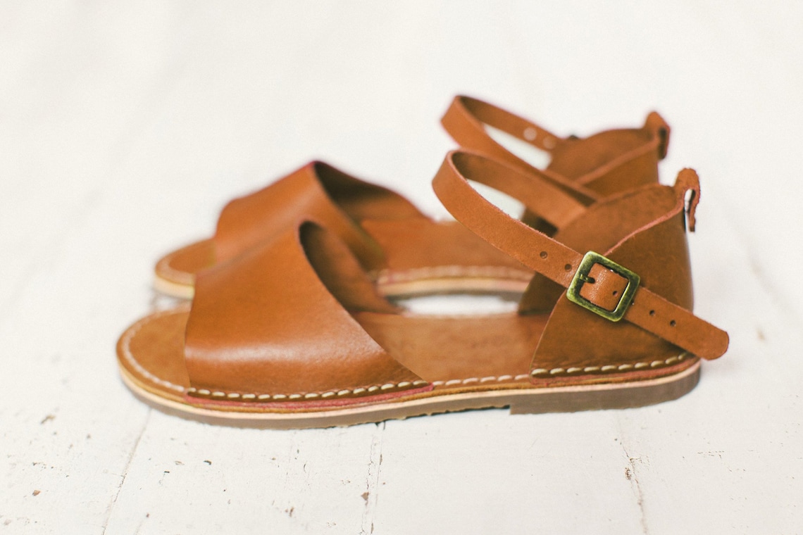 Brown Leather Sandals Summer Sandals Leather Sandals Women | Etsy