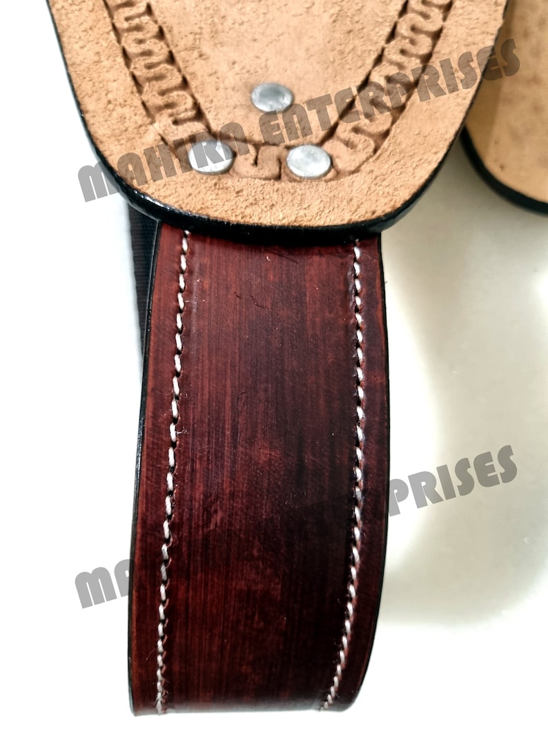 Western Horse Saddle Replacement Leather Fenders Pair Set Handmade ...