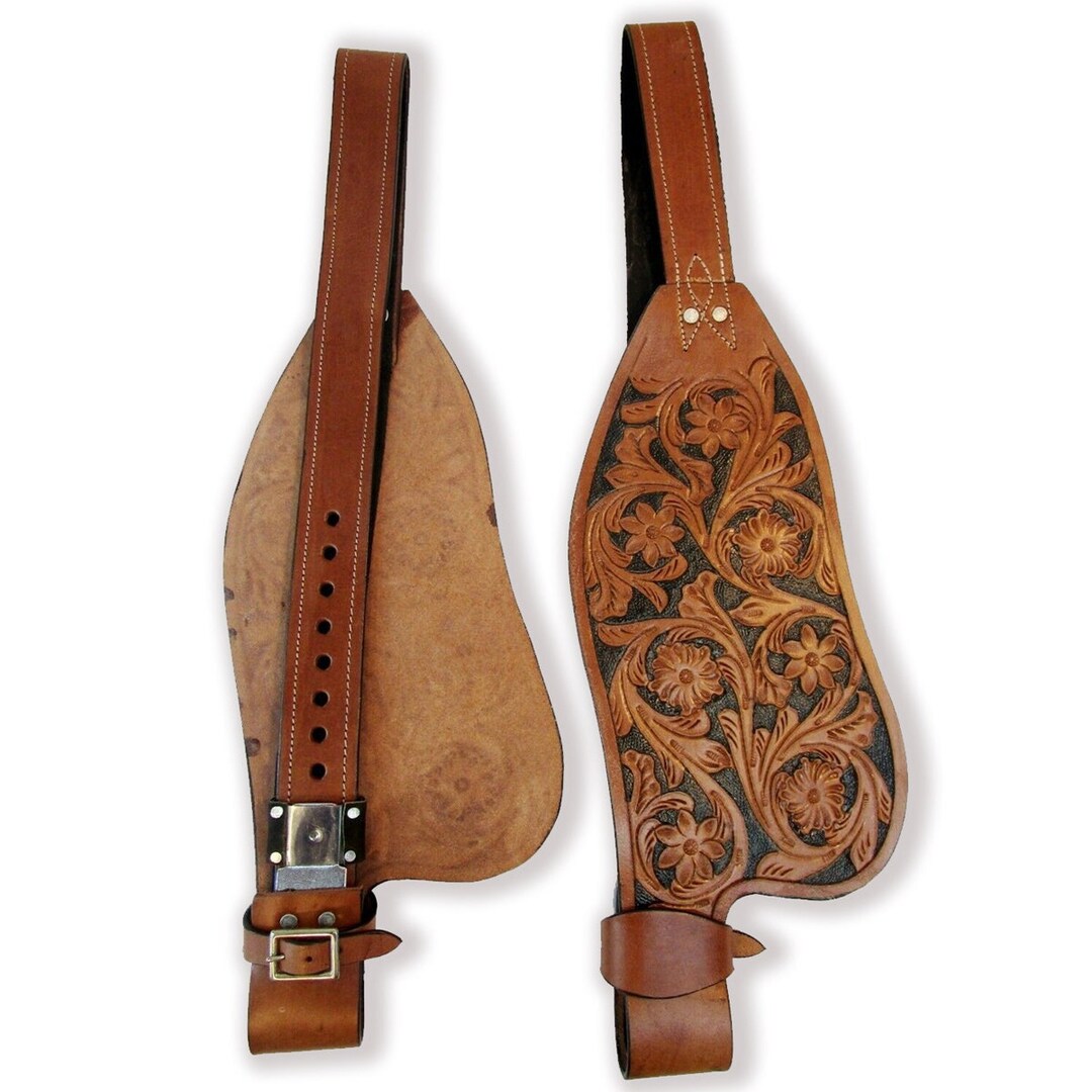 Western Horse Saddle Replacement Leather Fenders Pair Set Handmade ...