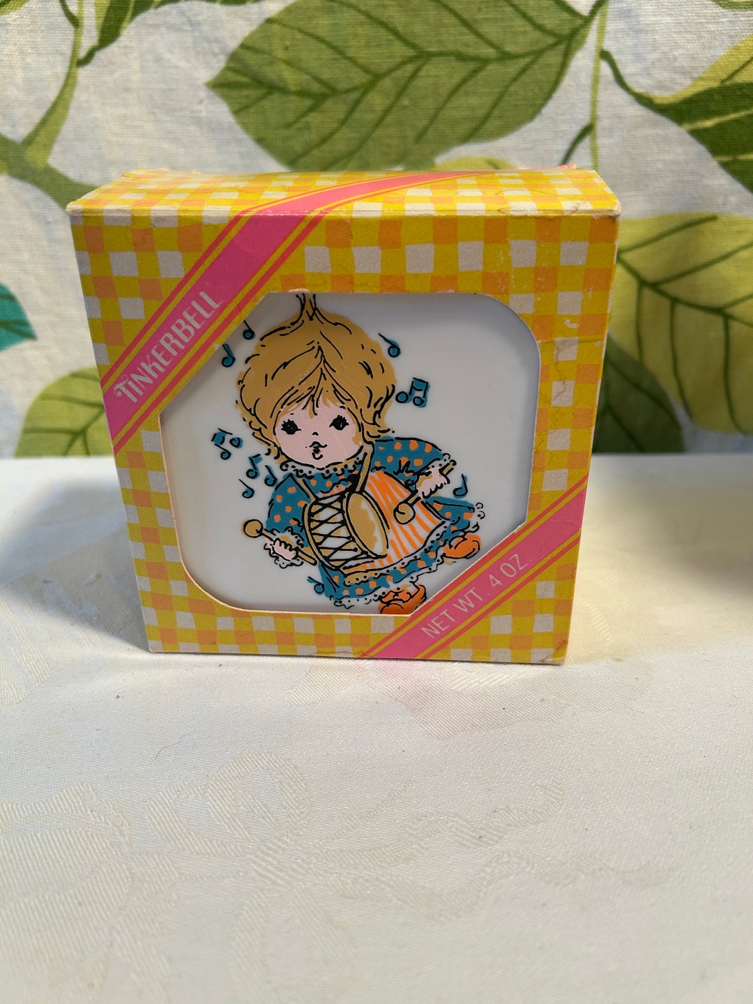 Vintage 1970s Tom Fields Tinkerbell Body Powder and Puff UNUSED - Etsy