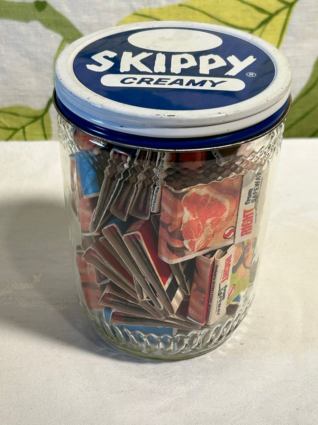 Vintage Skippy Peanut Butter Jar Full of 1970s Safeway Matchbooks - Etsy