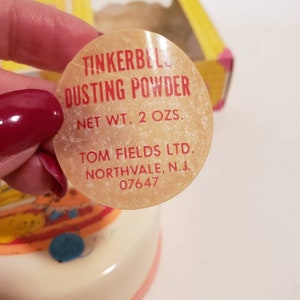Vintage 1970s Tom Fields Tinkerbell Body Powder and Puff UNUSED - Etsy