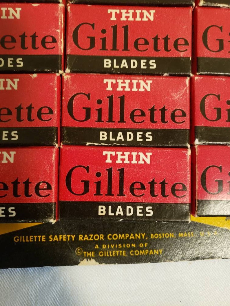 Vintage 1930s Gillette Razor Blade Display With 19 Boxes of - Etsy