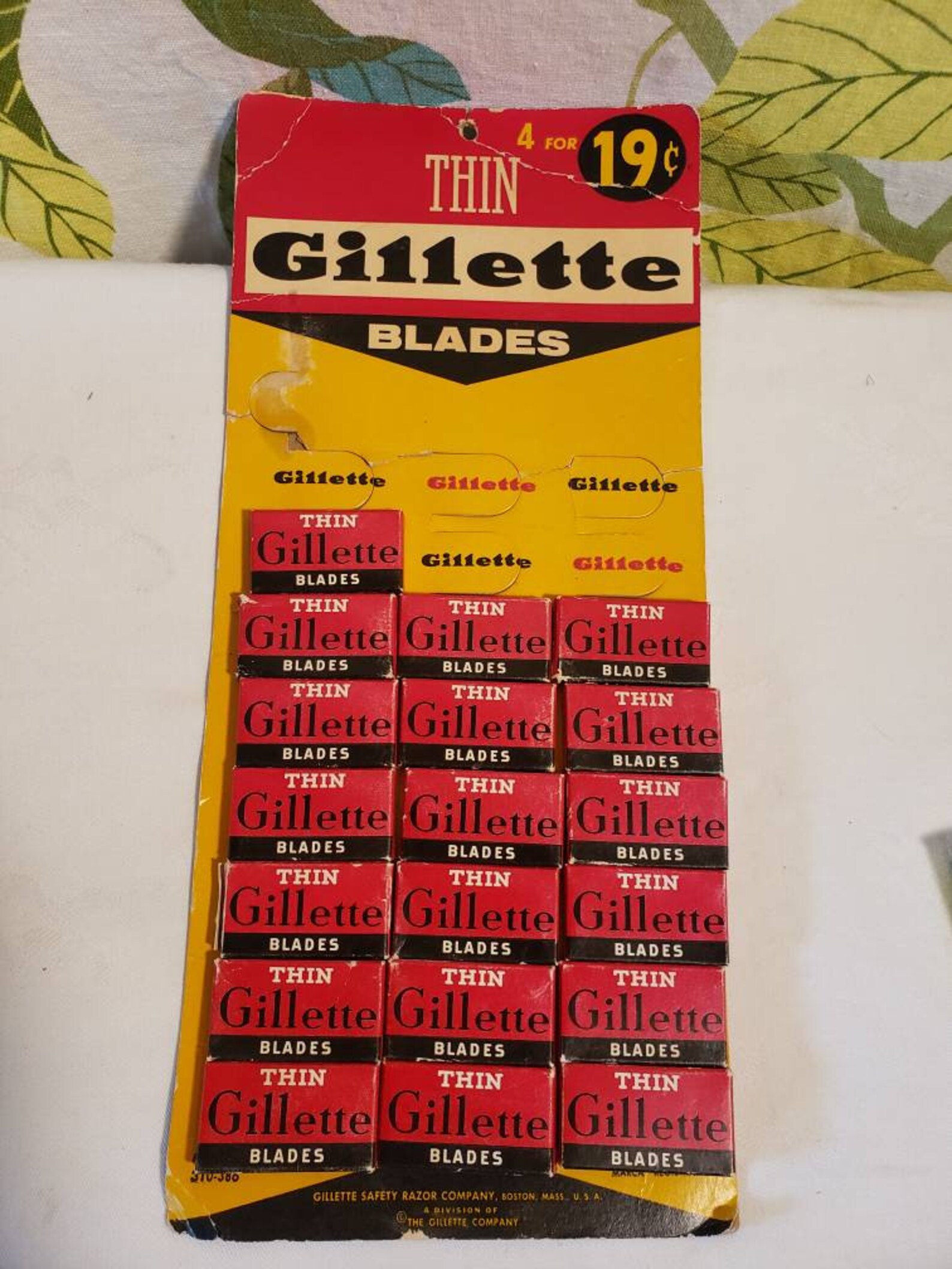 Vintage 1930s Gillette Razor Blade Display With 19 Boxes of - Etsy