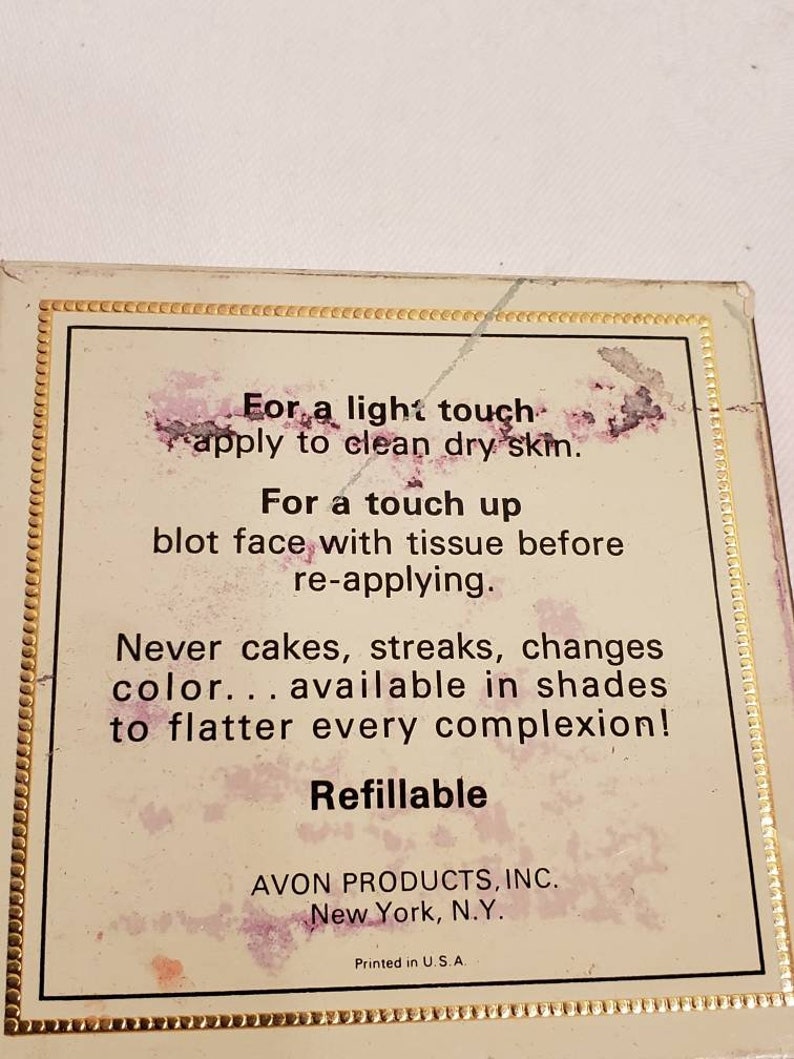 Vintage 1970s Avon Face Powder Compact | Etsy