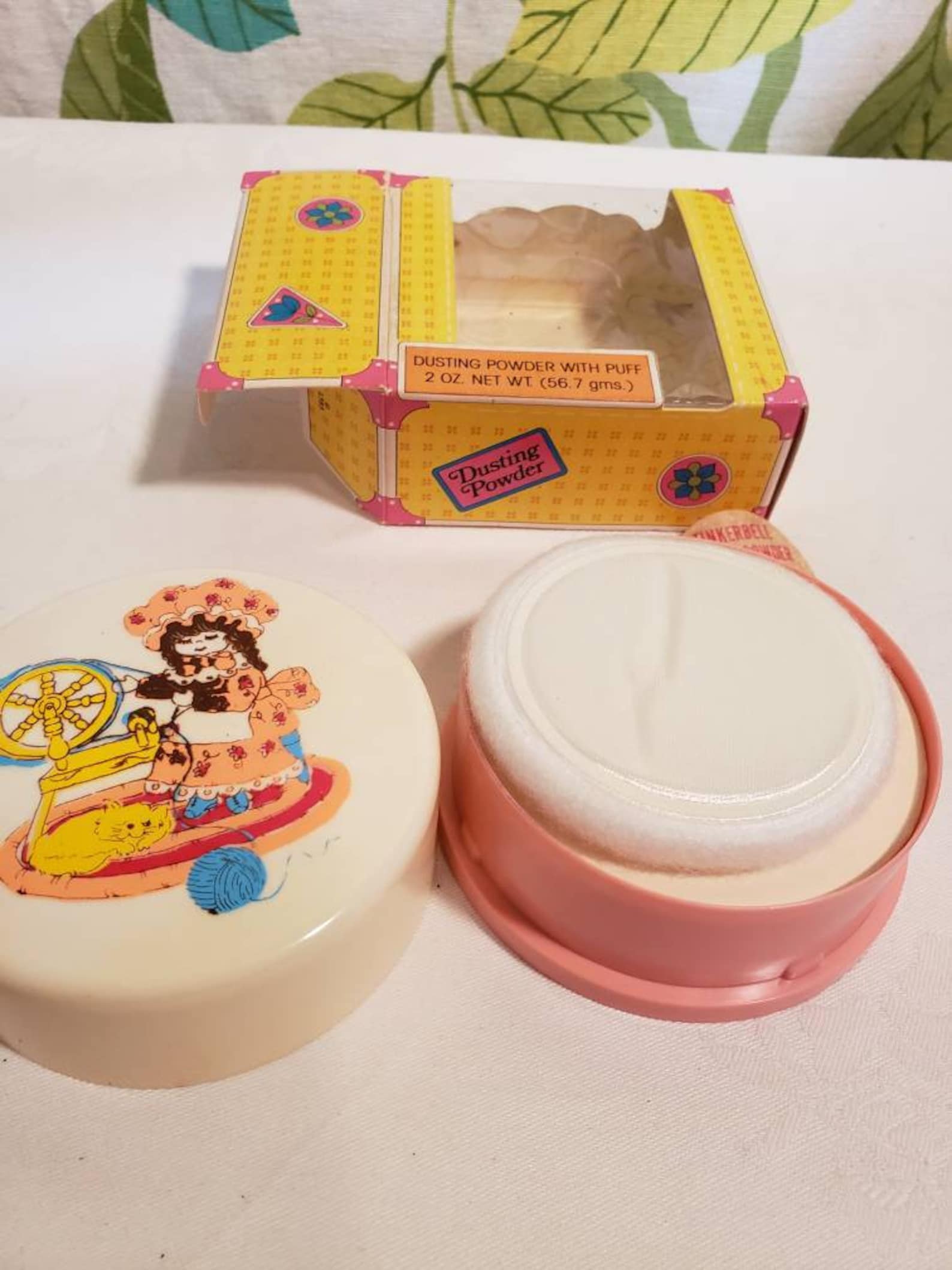 Vintage 1970s Tom Fields Tinkerbell Body Powder and Puff - Etsy