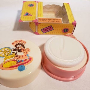 Vintage 1970s Tom Fields Tinkerbell Body Powder and Puff UNUSED - Etsy