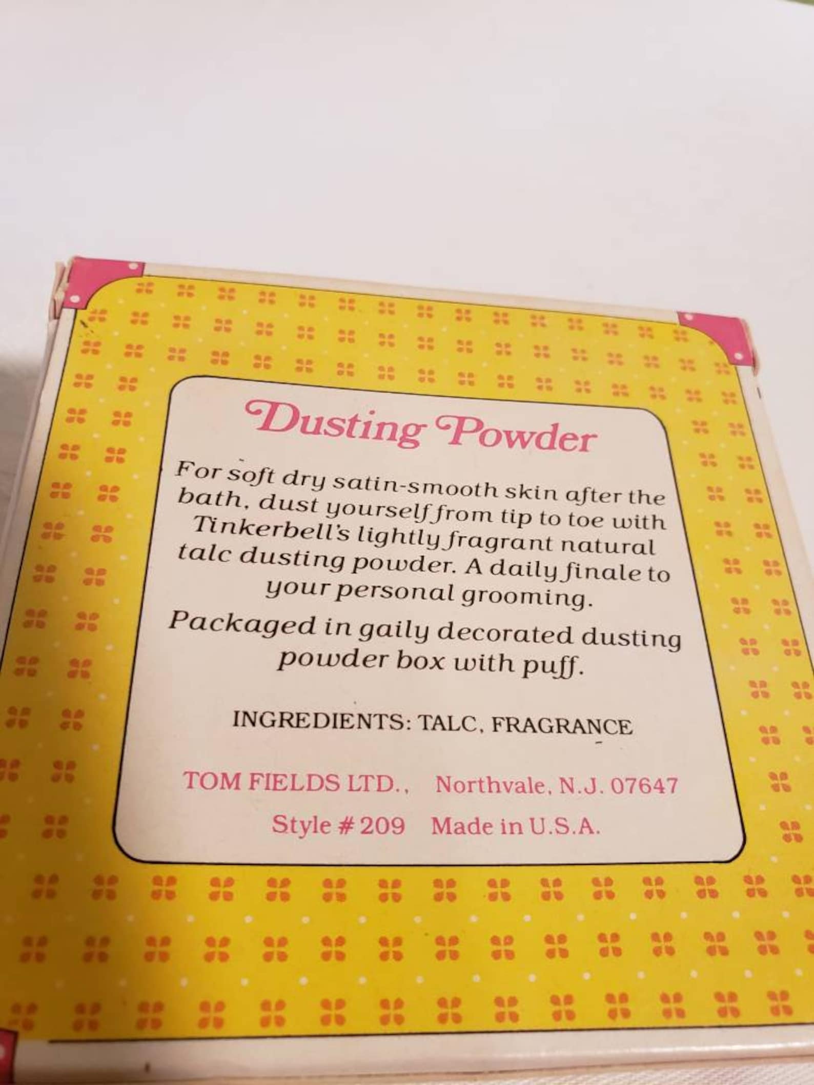 Vintage 1970s Tom Fields Tinkerbell Body Powder and Puff - Etsy