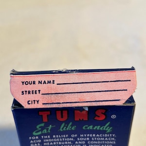 Vintage 1940s Tums Antacid UNUSED - Etsy