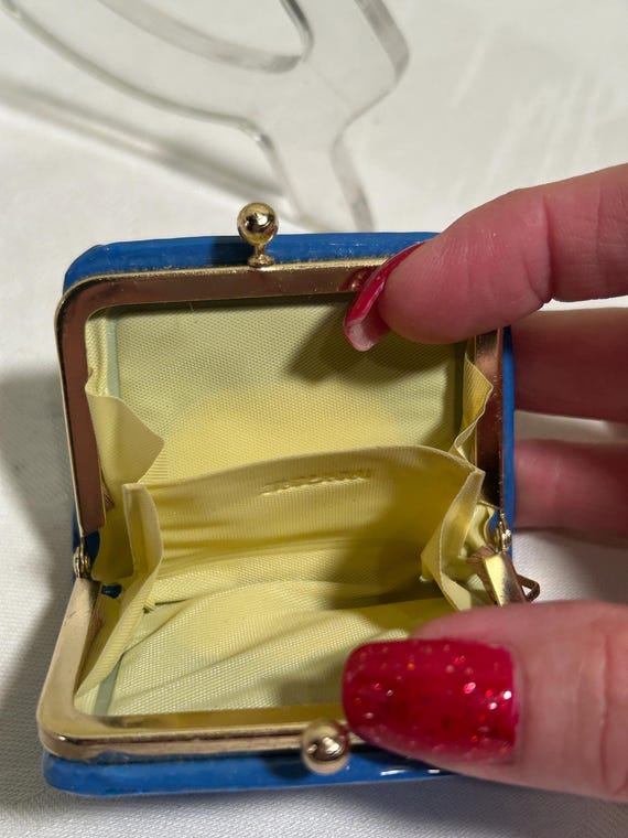 Vintage 1960s 1970s Sparkle Little Girls Coin Purse U… - Gem