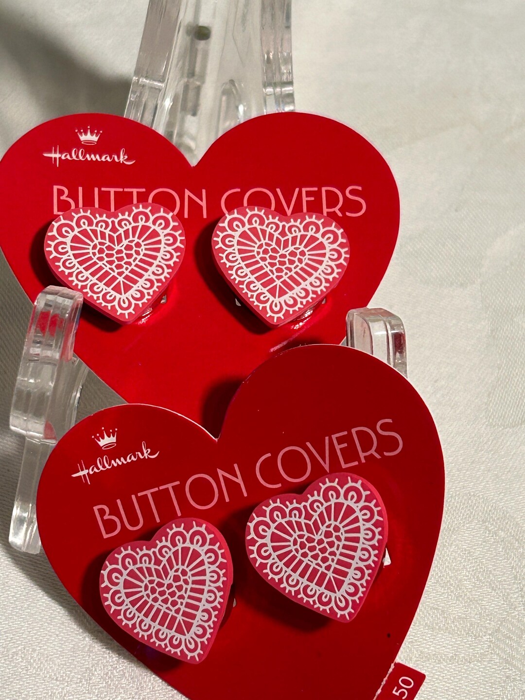 Vintage Hallmark Heart Button Covers Unused - Etsy