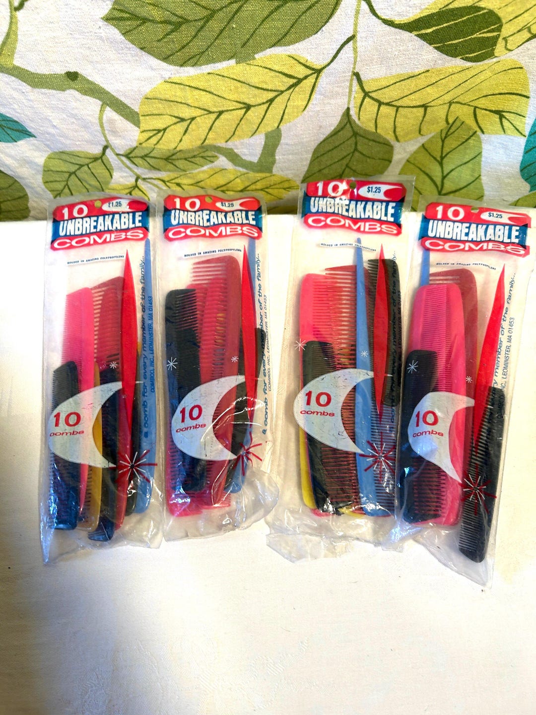 Vintage 1970s Unbreakable Men’s Ladies Multi Comb Packages Combs LOT OF ...