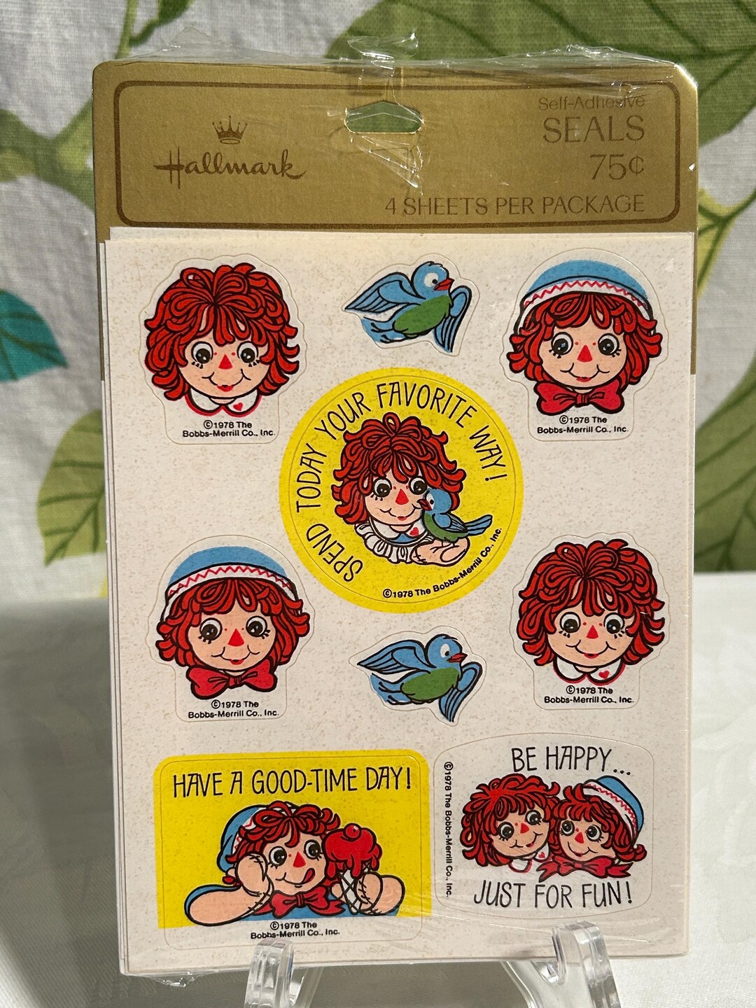 Vintage 1970s Hallmark Raggedy Ann and Andy Stickers NIP - Etsy