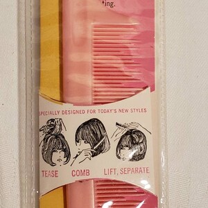 Vintage 1970s Goody Pink Teasing Comb UNUSED - Etsy