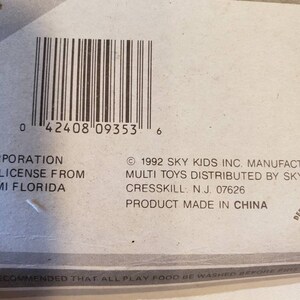 Vintage 1992 Burger King Play Food Hamburger NOS - Etsy