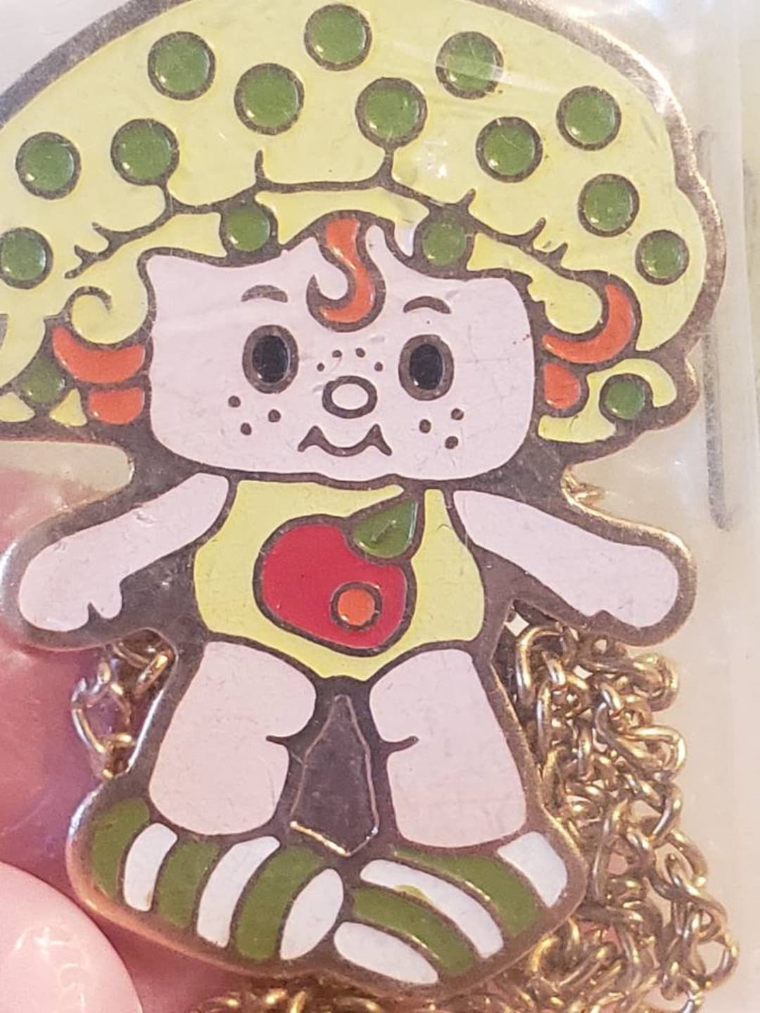 Vintage 1980s Strawberry Shortcake Apple Dumpling Necklace NOS UNUSED ...