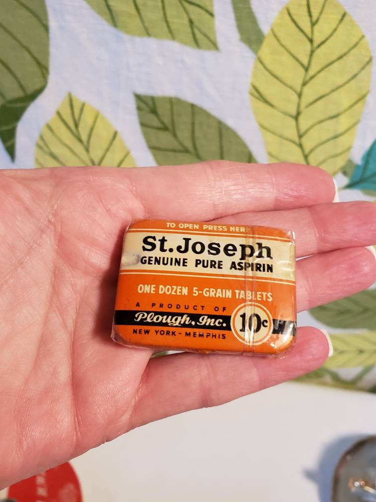 Vintage 1930s St Joseph Genuine Pure Aspirin Tin UNUSED STILL - Etsy