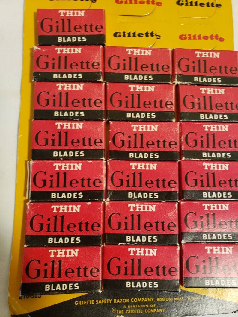 Vintage 1930s Gillette Razor Blade Display With 19 Boxes of - Etsy