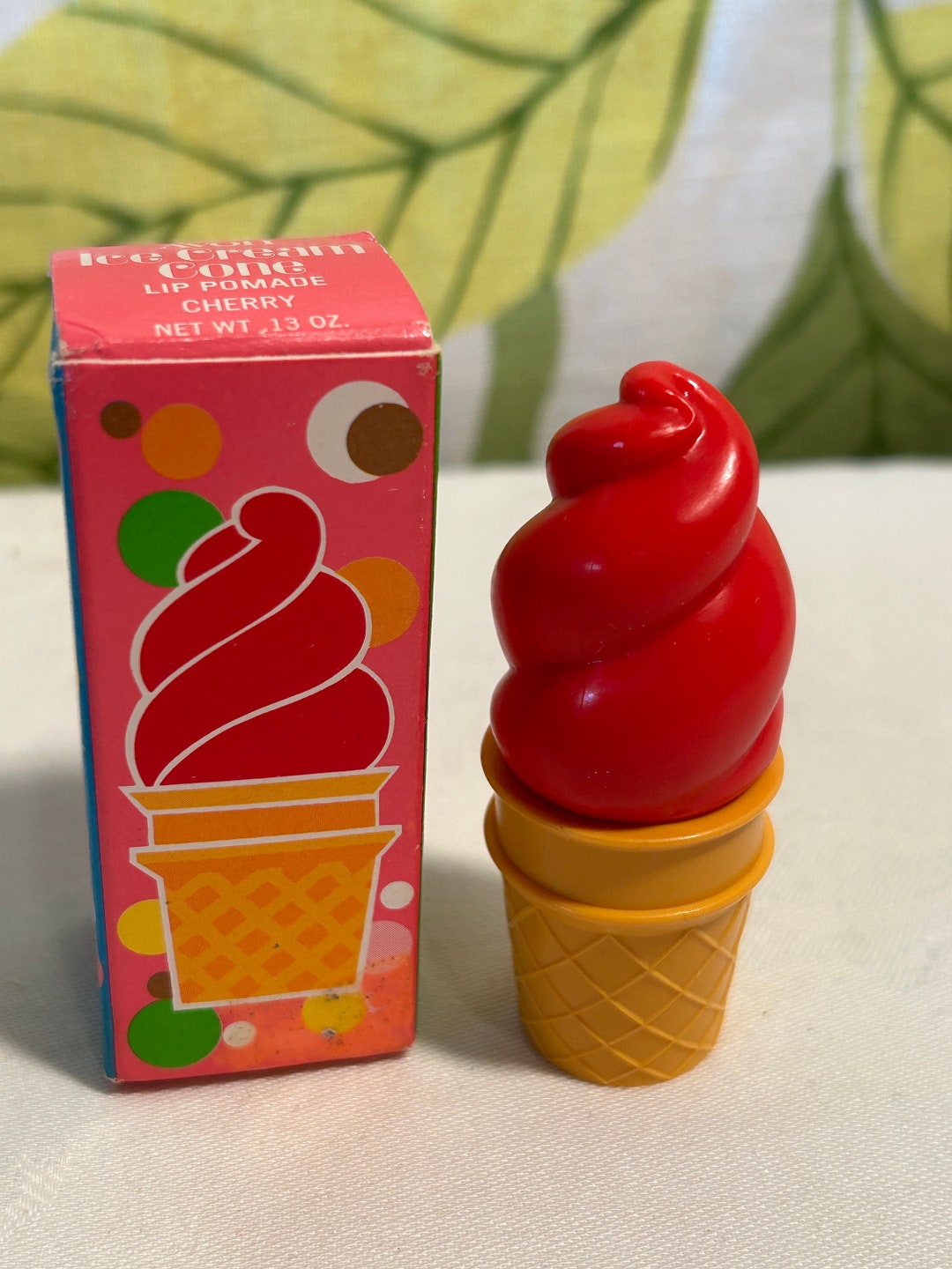 Vintage 1970s Avon Cherry Ice Cream Cone Lip Gloss Pomade UNUSED - Etsy