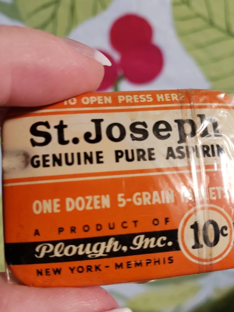 Vintage 1930s St Joseph Genuine Pure Aspirin Tin UNUSED STILL - Etsy