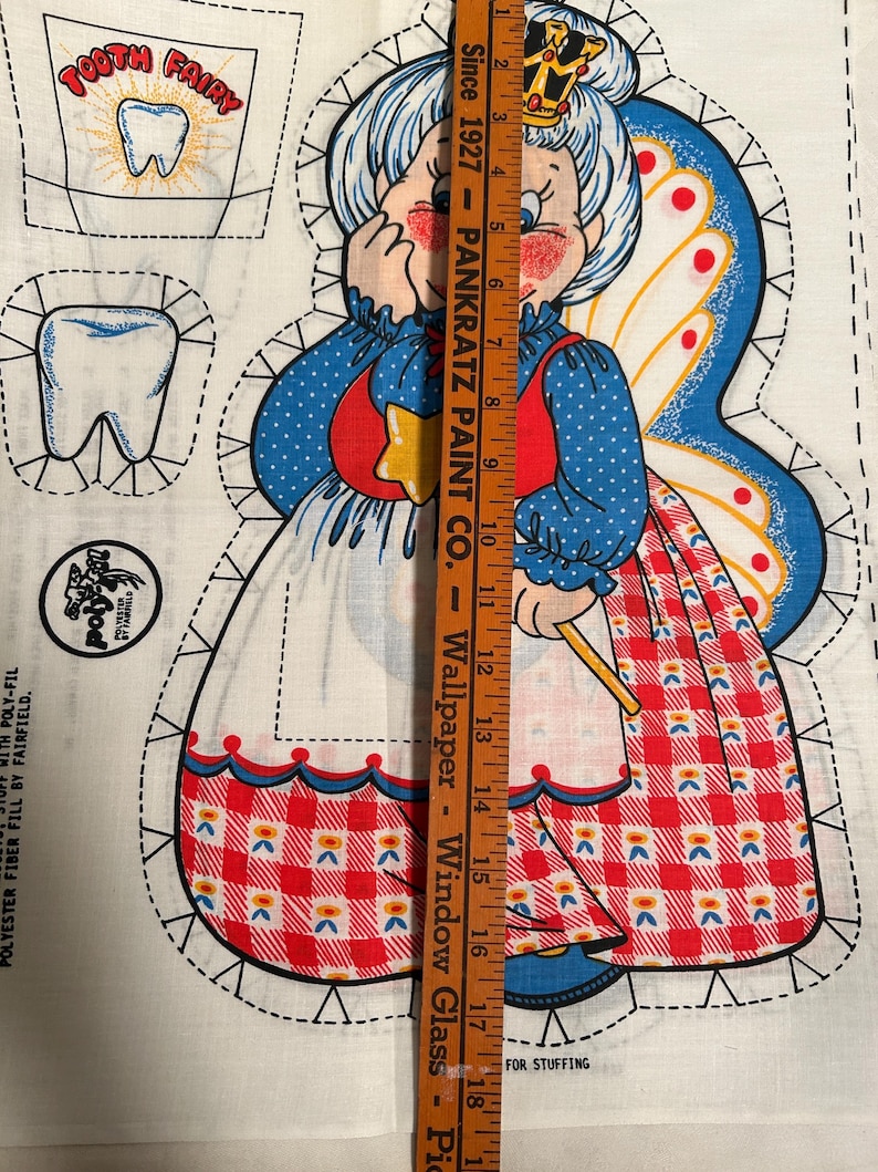 Vintage Cut and Sew Tooth Fairy Fabric Panel UNUSED - Etsy