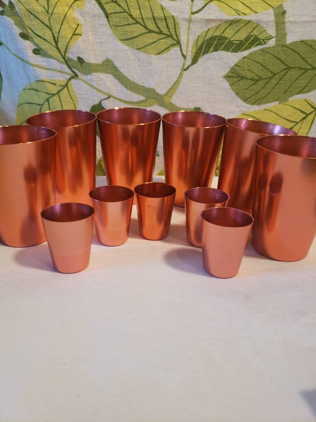 Vintage Metal Anodized Aluminum Metal Cups and Miniature Cups Made in ...