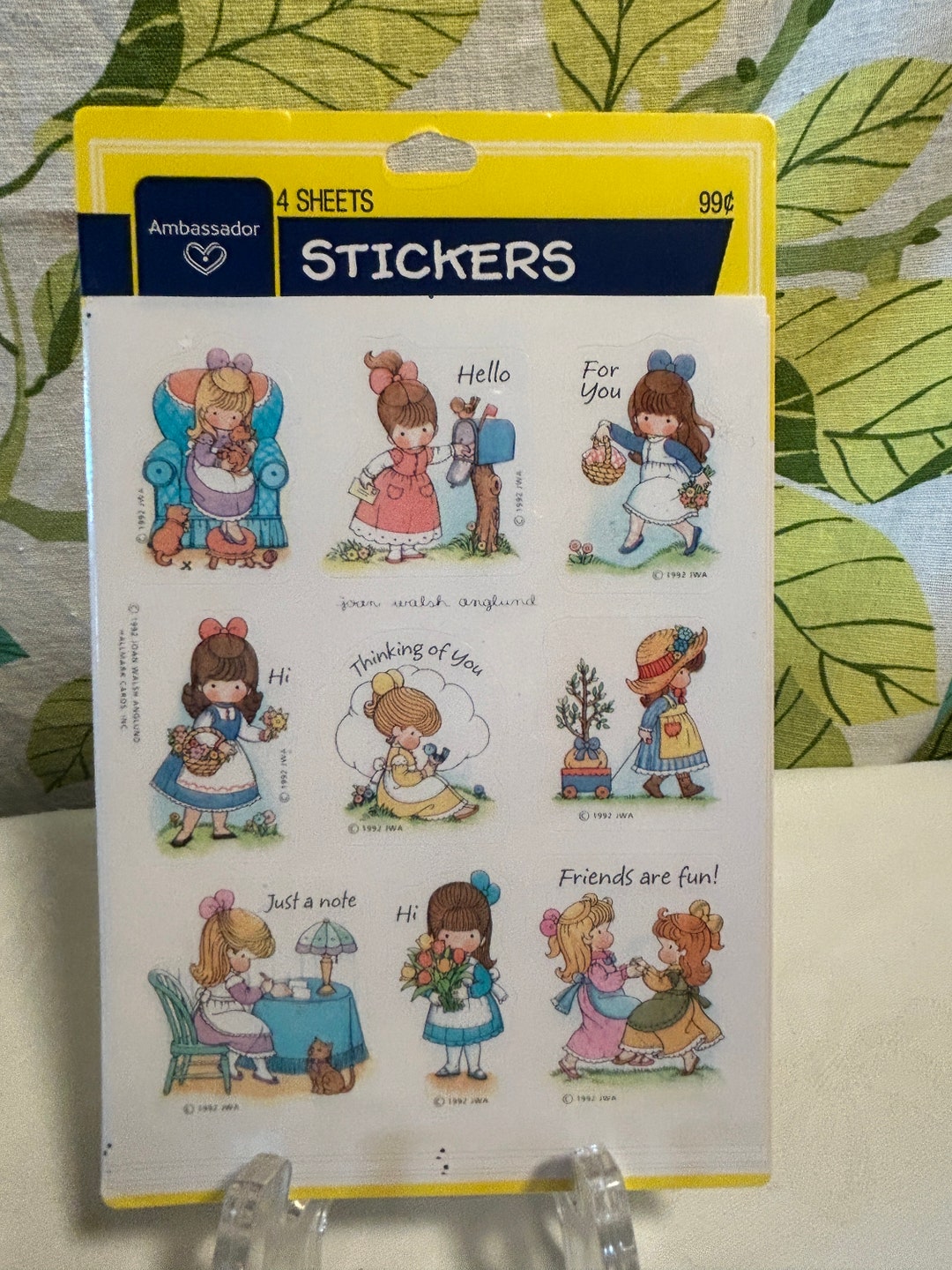 Vintage 1990s Ambassador Joan Walsh Anglund Stickers NIP - Etsy