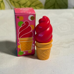 Vintage 1970s Avon Ice Cream Cone Cherry Lip Gloss Pomade - Etsy