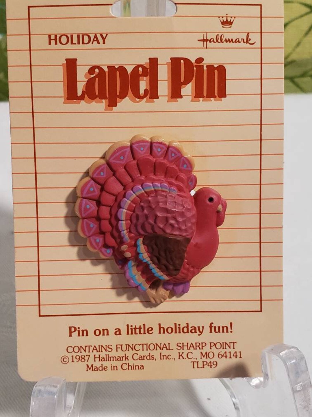 Vintage 1980s Hallmark Thanksgiving Turkey Pin - Etsy