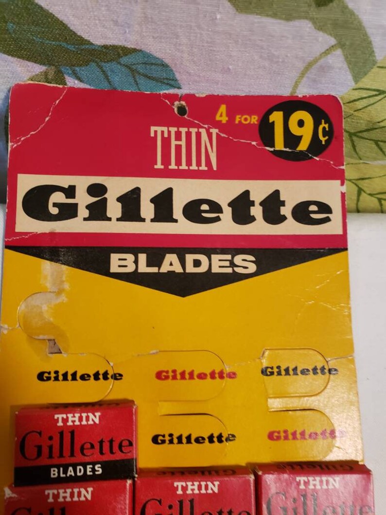 Vintage 1930s Gillette Razor Blade Display With 19 Boxes of - Etsy