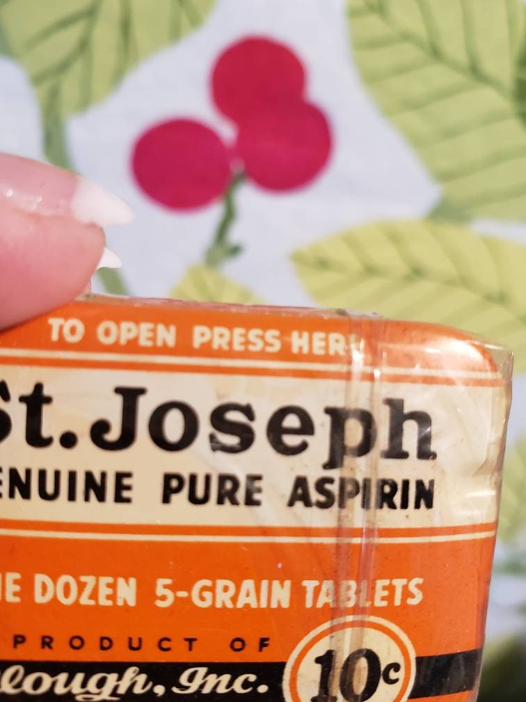 Vintage 1930s St Joseph Genuine Pure Aspirin Tin UNUSED STILL - Etsy