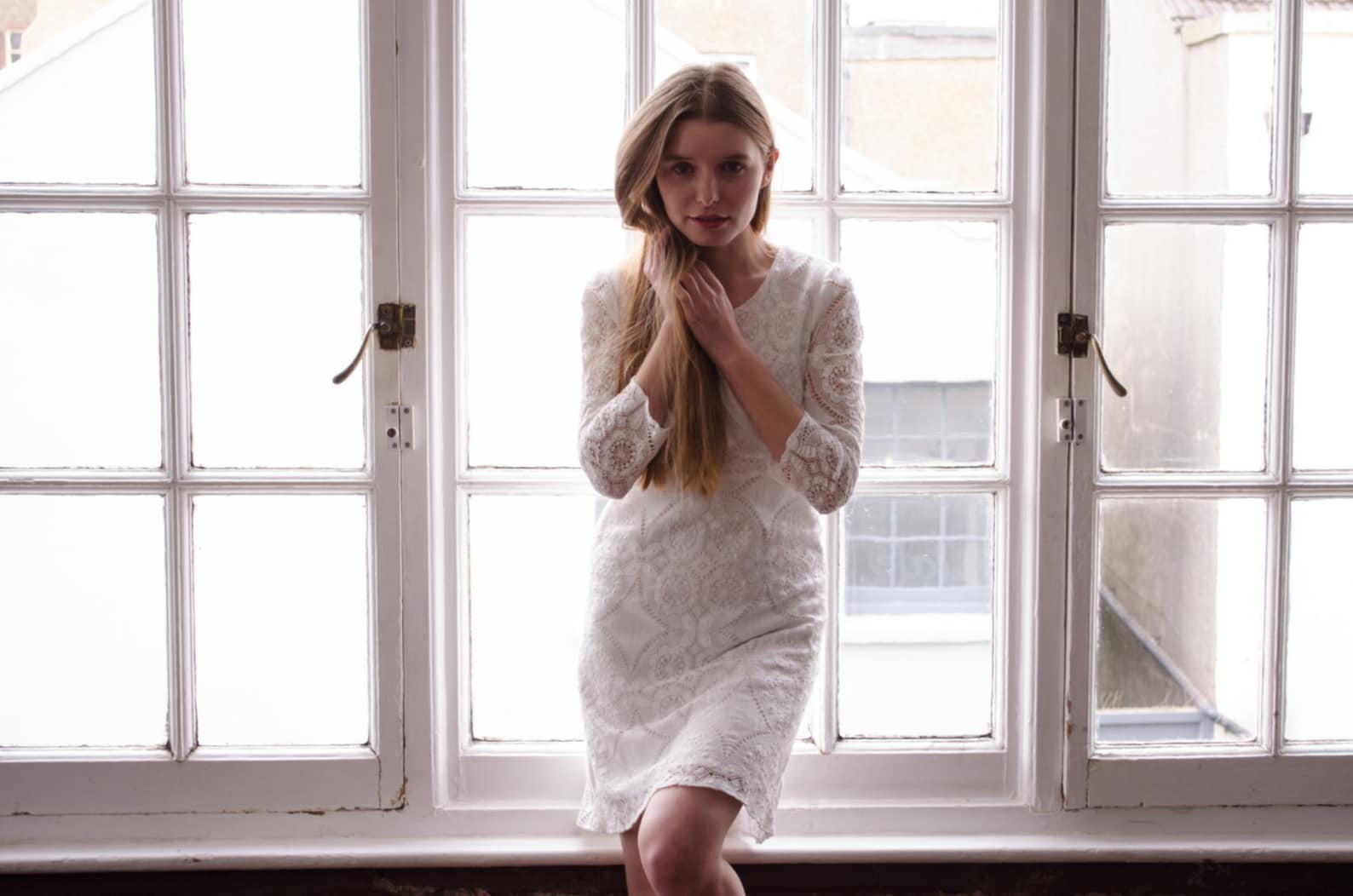 Little White Lace Dress 'lizzie' Cotton Lace Wedding | Etsy