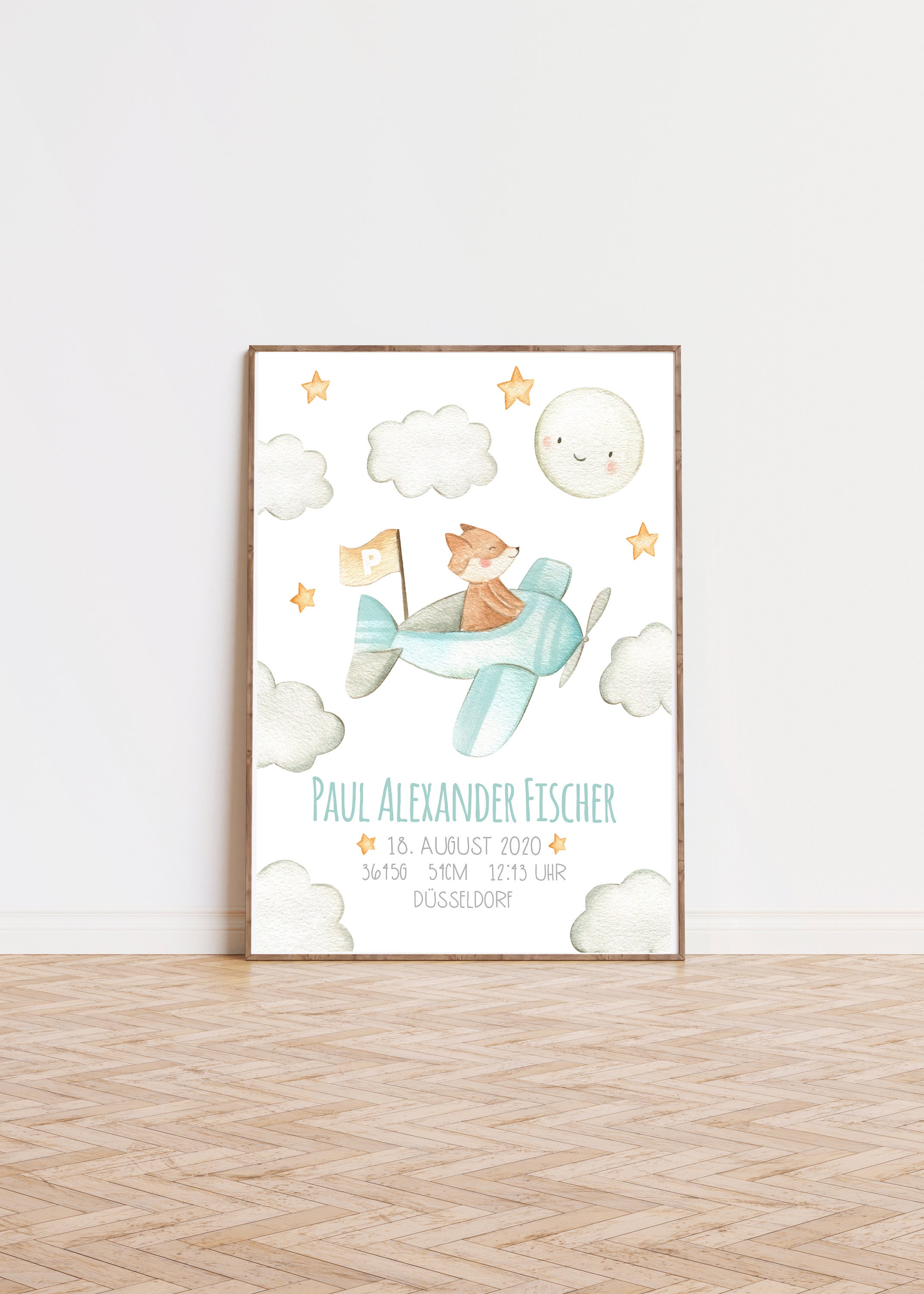 New Baby Poster Baby Gift Birth Announcement Modern Birth - Etsy