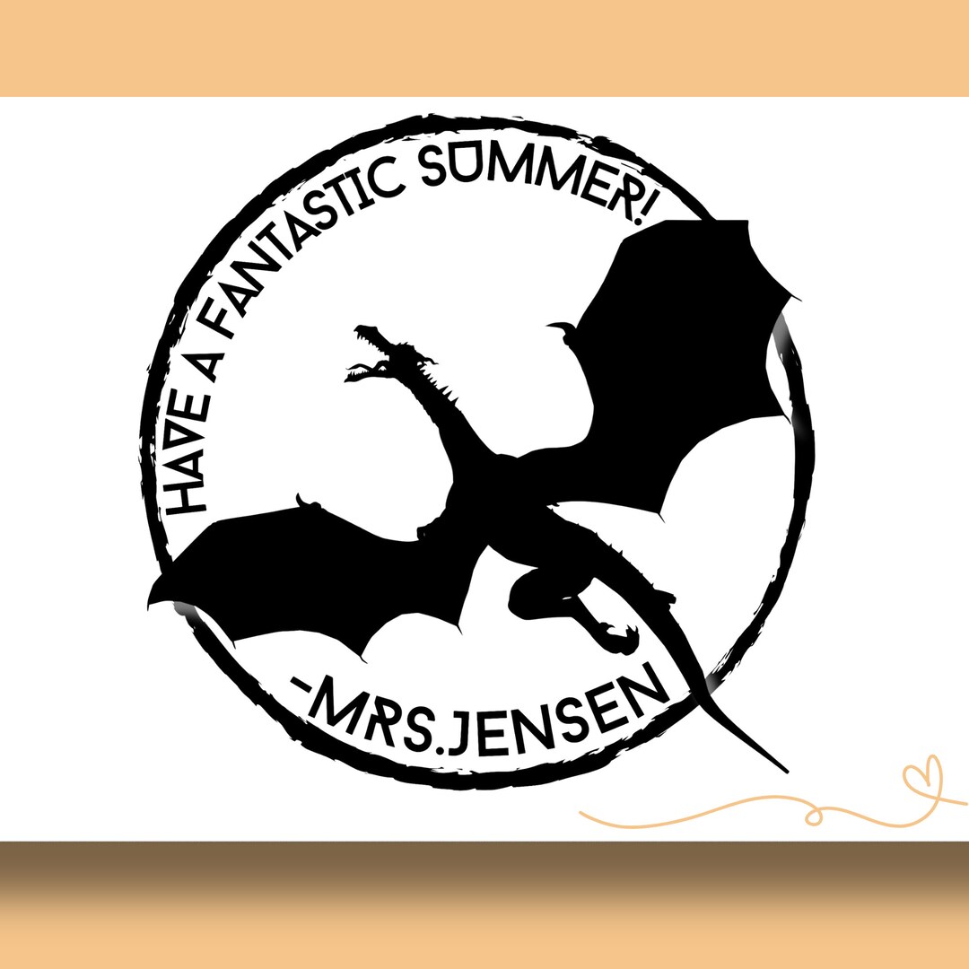 Dragon Yearbook Stamp | Self Inking | Custom - Etsy