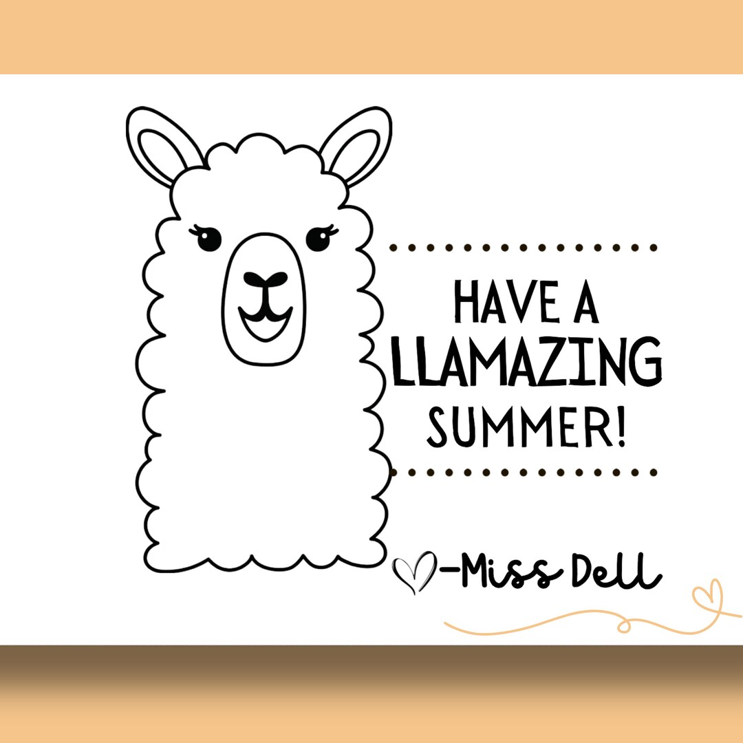Llama Teacher Yearbook Stamp | Self Inking | Custom - Etsy