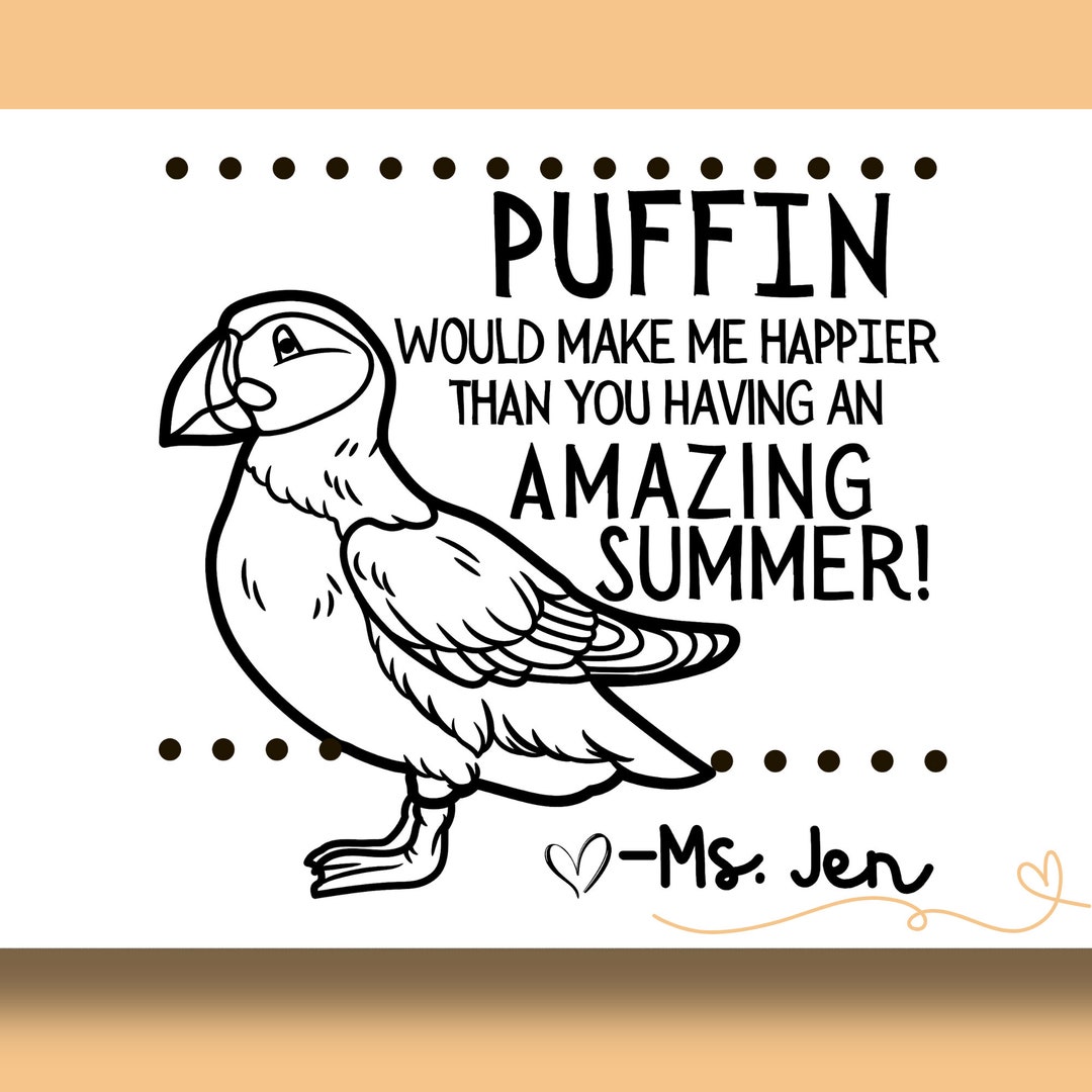 Puffin Yearbook Stamp | Self Inking | Custom - Etsy