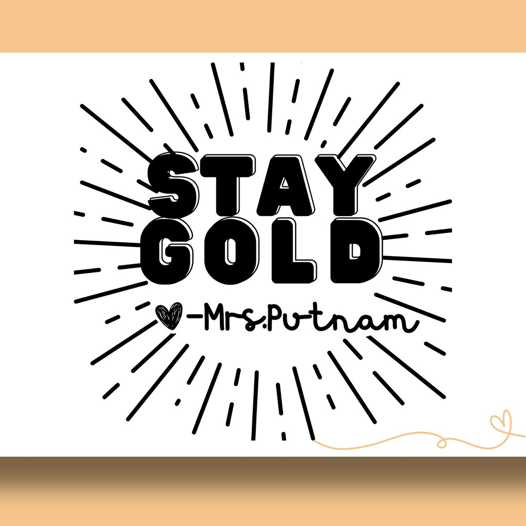 Stay Gold Teacher Yearbook Stamp | Self Inking | Custom - Etsy