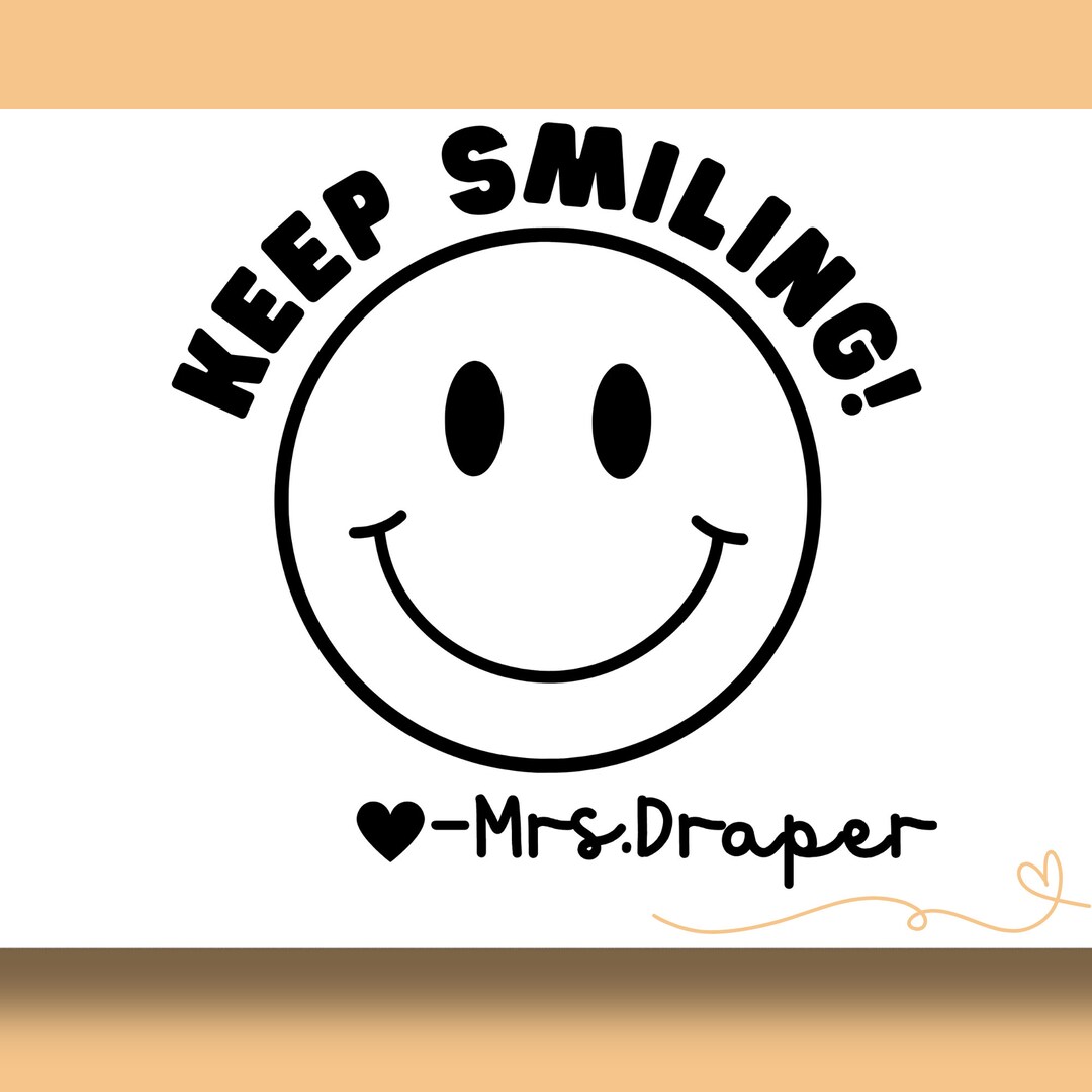 Smiley Face Yearbook Stamp | Self Inking | Custom - Etsy UK