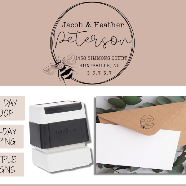 Custom Bee Stamp - Etsy